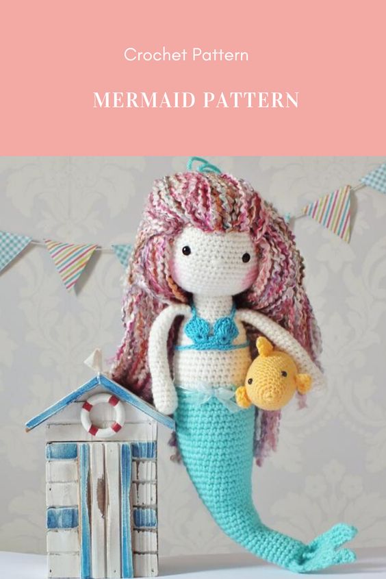 Crochet Amigurumi Mermaid PATTERN – Crochet Arcade