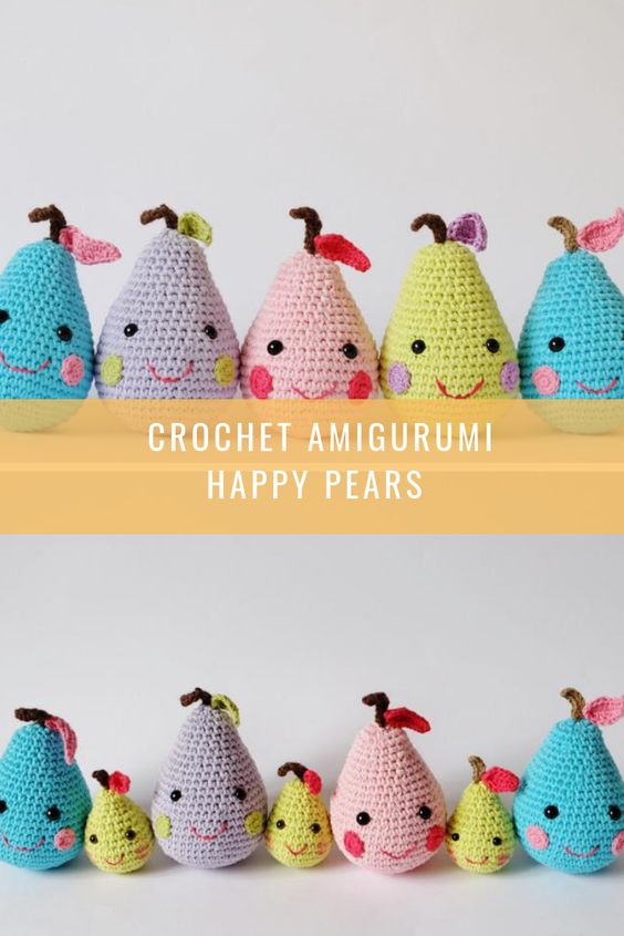 Crochet Amigurumi Happy Pears – Crochet Arcade