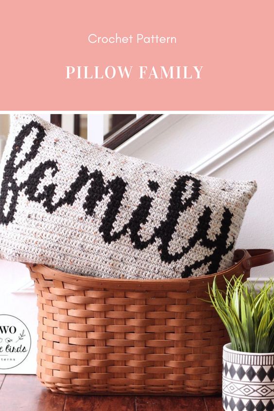 Crochet pillow pattern Familly – Crochet Arcade